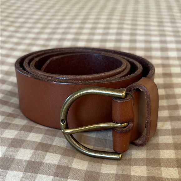 American Eagle Outfitters | Accessories | American Eagle Tan Leather Belt With Gold Buckle ...